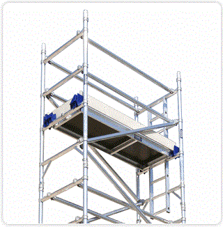 LEWIS Industrial Scaffold 2.5m Single Width Tower 6.2m Platform Height